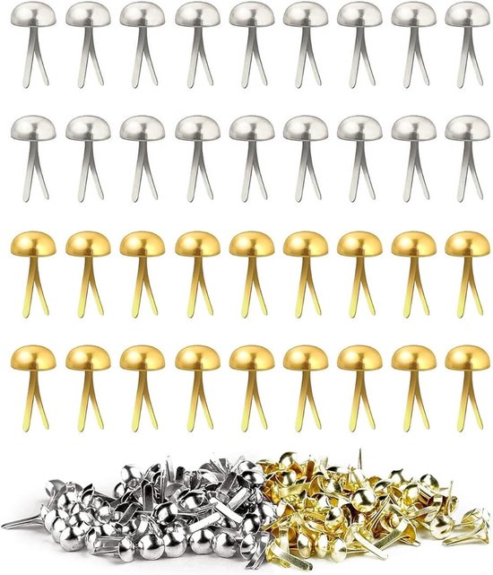 Mini Clips - Metalen Ronde Hoofd - Brad Model Clips voor Fotoalbums ...