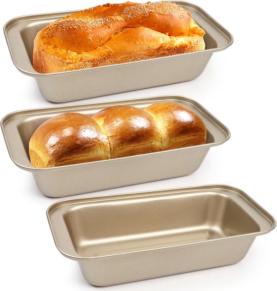 Set van 2 rechthoekige broodvormen voor vers brood bakken | bol