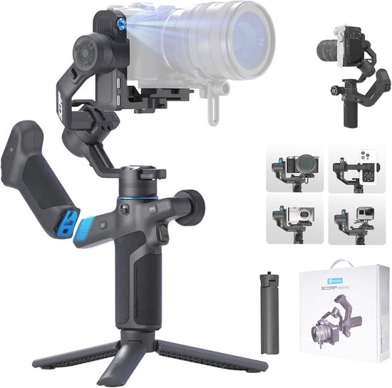 3-Axis Gimbal Stabilizer for Mirrorless, Compact, Action Cameras and ...