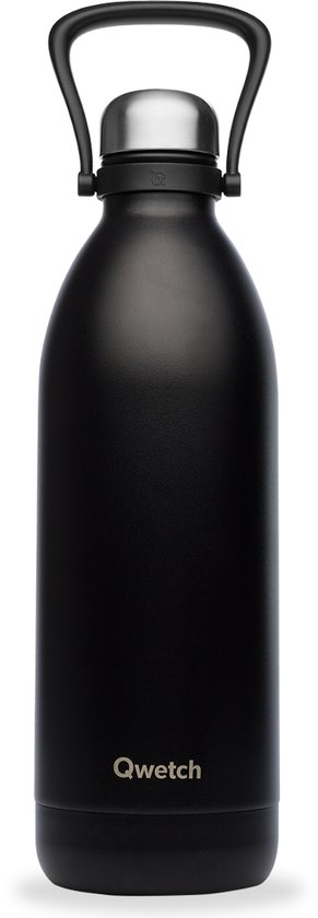 Qwetch - Isothermische fles - Titan Mat Zwart - 2L | bol