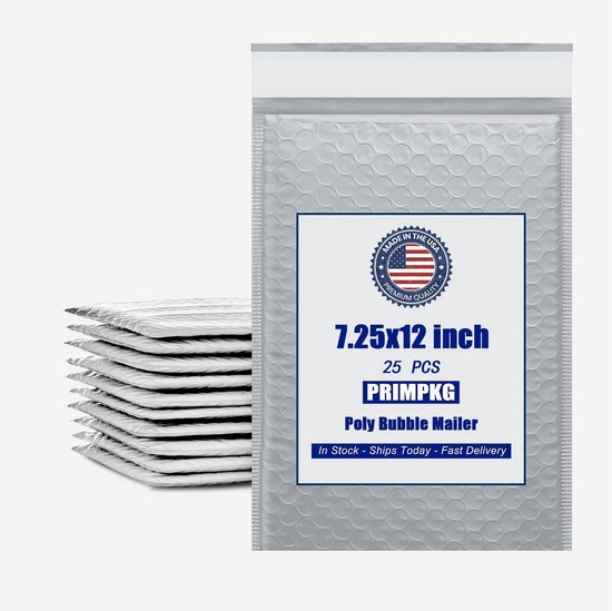 Grijze Bubble Mailer 7.2x11 inch - Gewatteerde Verzend Envelop ...