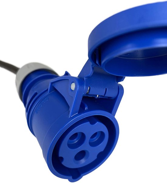 CEE-Stekker Adapter Kabel 230V 16A naar Schuko IP44 - Rubber Kabel voor ...