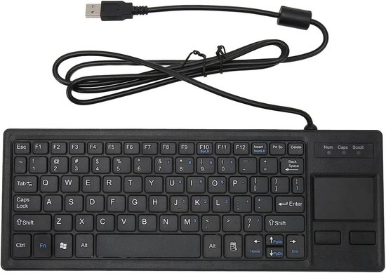 Bedraad USB Toetsenbord met Touchpad en USB HUB Functie, Ultradun en ...