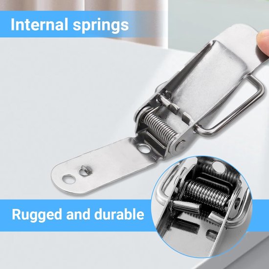 Pack van 4 RVS Tension Clasps - 90° Box Clasp - RVS Corner Fastener ...