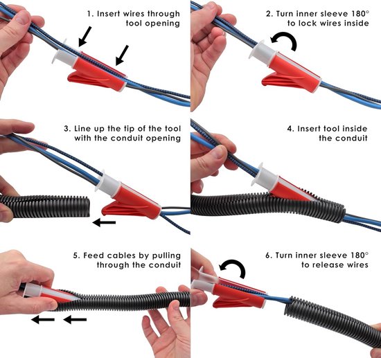 Electriduct Wire Loom Cable Insertion Tool voor 3/4" tot 1" Conduit ...
