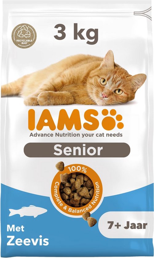Droogvoer voor Ouderen Katten Vanaf 7 Jaar met Vis - 3 kg | bol