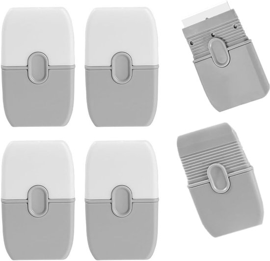 4 Stuks Dubbelzijdige Plastic Scraper - Glas Scraper voor Ramen, Decals ...