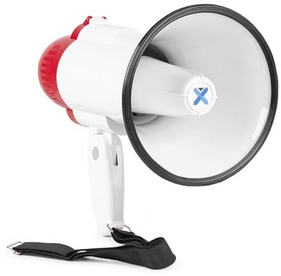 Megafoon 20 Watt met 700 Meter Bereik, Sirene en Opnamefunctie voor ...