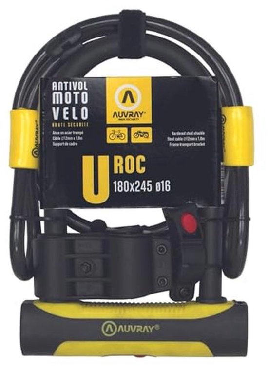 U-vormig fietsslot met kabel en ART-certificering - Hoge veiligheid en draagbaarheid | bol