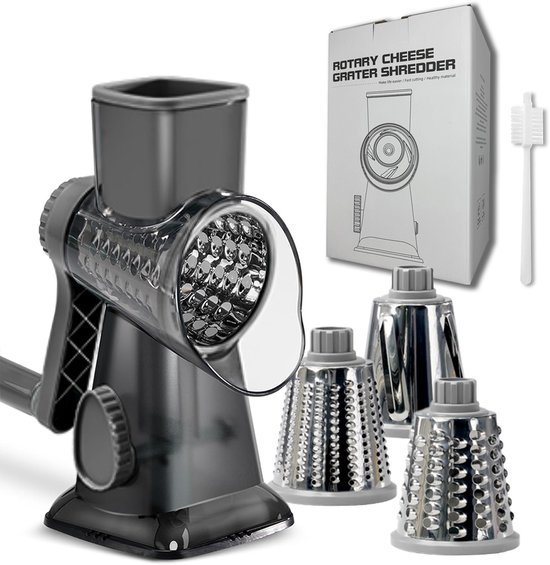 Rivv 3-in-1 Trommelrasp met Schoonmaakborstel - Kaasrasp - Kaasmolen ...