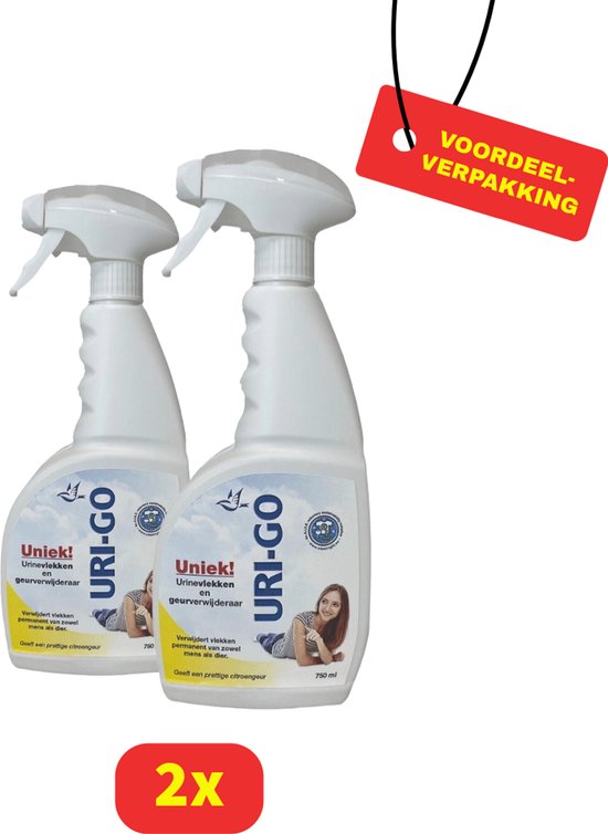Uri-go Urinegeur en -vlekverwijderaar - 2 x 750ml - Voordeelverpakking ...