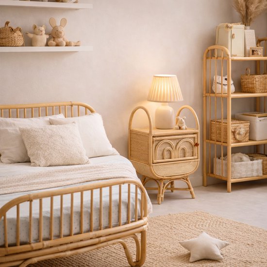 Createyourhome - Rotan - Nacht - Kast - Lewi - 60x40x85 cm - Boho ...