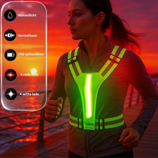Valero® USB-C Oplaadbaar Hardloopvest met Verlichting ...