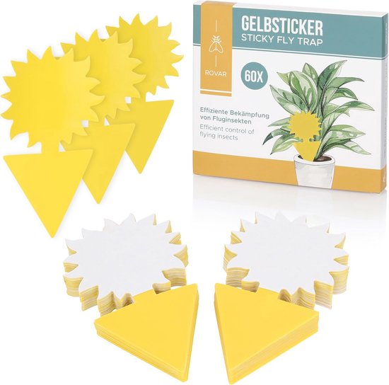 Effectieve Gele Stickers voor Vliegenbestrijding - 60 Stuks | bol