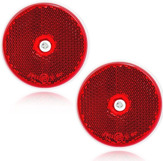 Ronde reflectoren Ø60 mm - 2 stuks voor poorten, caravans en auto's | bol