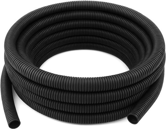 Gegolfde kabelbuis 25ft zwart 3/4 inch niet-gespleten buis voor ...