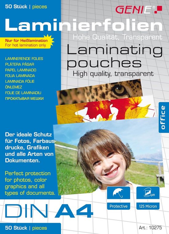 Lamineerhoezen A4 125 Micron (50 Stuks) - Voor Duurzame Bescherming | bol