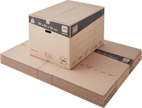 10 Extra Grote Verhuisdozen XXL - 240 Liter - Perfect voor Verhuizing | bol