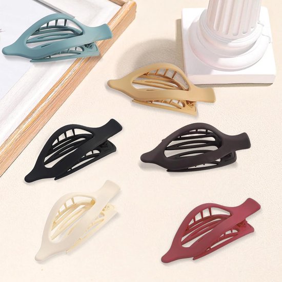 6 Stuks Grote Platte Haarclips voor Dames en Meisjes - Ovale ...