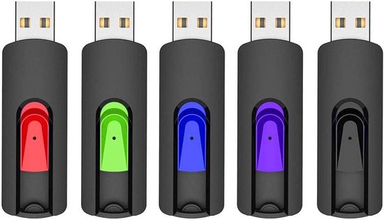 USB-stick 64 GB Set van 5 | USB 3.0 Geheugensticks Intrekbaar ...