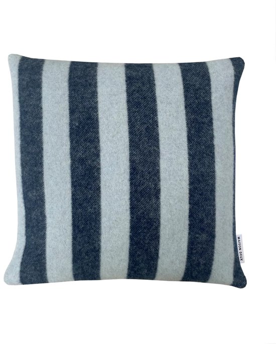 Maison Deux Candy Wrap kussen met vulling 50x50cm navy / ice blue | bol