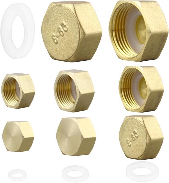 Green Glow - Messing doppen met 3/4 inch zeskant uitloop voor diverse ...