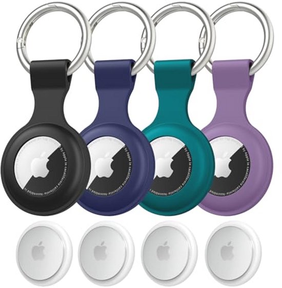 4-pack Air Tag Houder met Sleutelhanger - Anti-verlies Behuizing voor ...