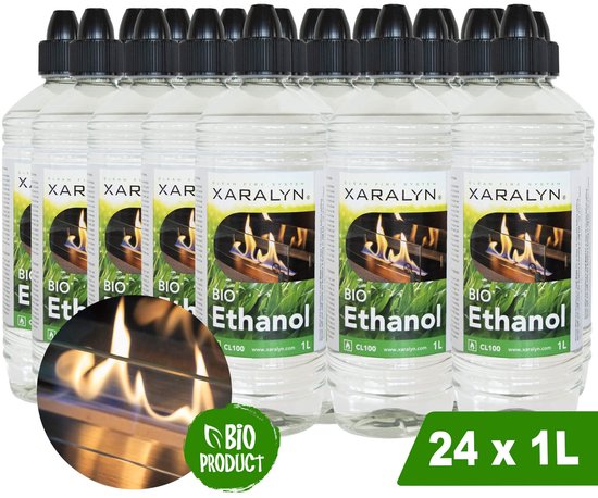Xaralyn Bio-ethanol CL100 (24 x 1 Liter) - 100% zuivere bio ethanol ...