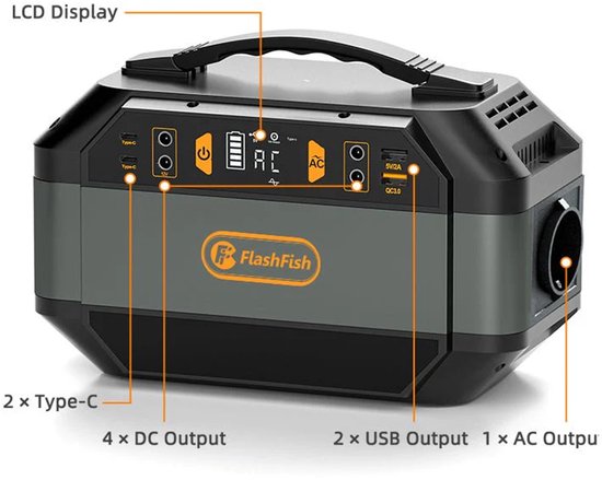 Powerstation P56 330W – 288.6Wh Lithium Solar Generator Kit + 60W Solar ...