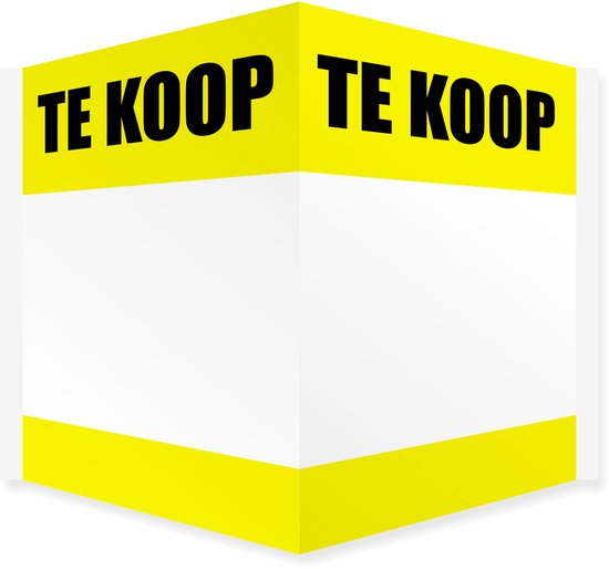 Immobord / Raambord / Makelaarsbord | “TE KOOP” | Vouwbord 100x70 cm ...