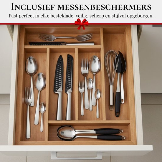 Pro Messenset 5-delig RVS – Professionele Keukenmessen Set met ...