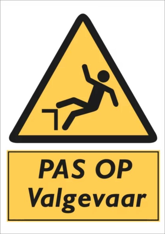 PAS OP Valgevaar sticker A3 | bol