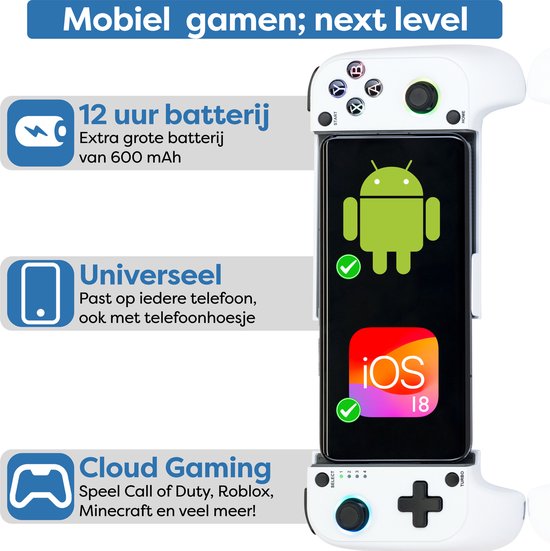 Draadloze Telefoon Controller geschikt voor Nintendo Switch, iPhone ...