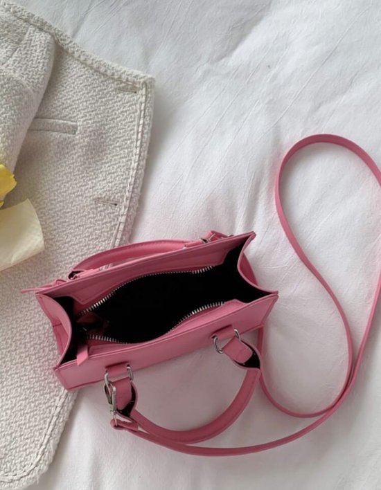 Handtas - Schoudertas - Roze - Trendy - PU leer - Dames tas | bol
