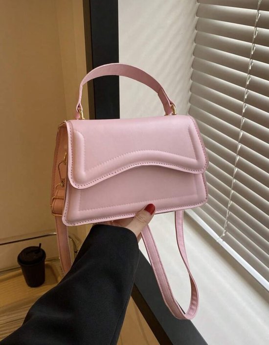 Handtas - Schoudertas - Roze - Trendy - PU leer - Dames tas | bol