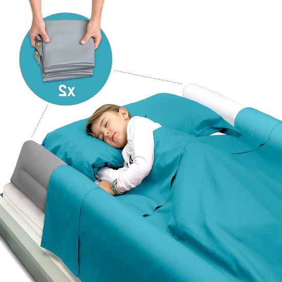 Opblaasbare bedbumper voor kinderen - Kinderbescherming tegen vallen ...