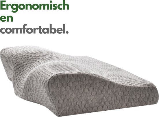 Ergonomisch Hoofdkussen - Ergonomisch - 60x35cm - Orthopedisch - Traagschuim -... | bol
