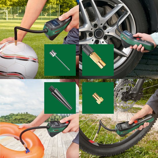 Bosch EasyPump - Draagbare bandenpomp - Voor auto, fiets, ballen - Met ...