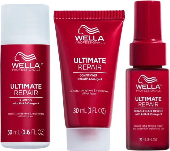 Wella - Ultimate Repair Set de Luxe Travelsize Duo - 50+30+30ml | bol