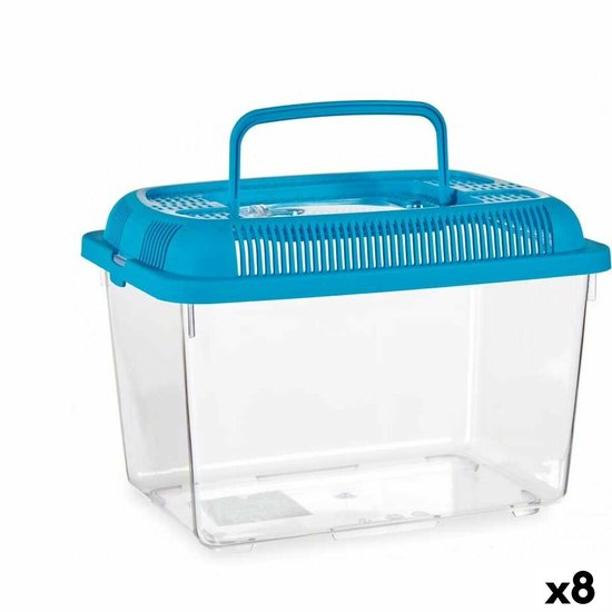 Vissenkom Met handvat Groot Blauw Plastic 7 L 20 x 20 x 30 cm (8 Stuks ...