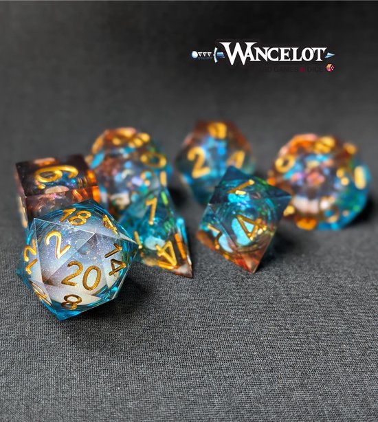 Azure Ember DnD Dice Set DnD Dice - Dungeons & Dragons - Dice Set | bol