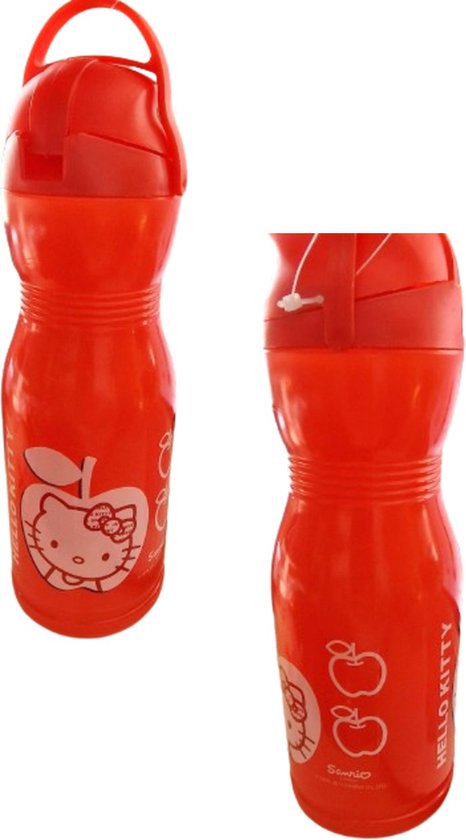 Hello Kitty drinkfles rood - 24 cm groot - Onderweg - Vakantie ...