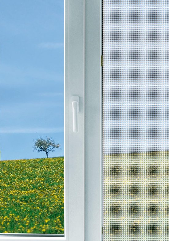 Horrengaas voor grote ramen - houdt muggen buiten - 150 x 300 cm wit | bol
