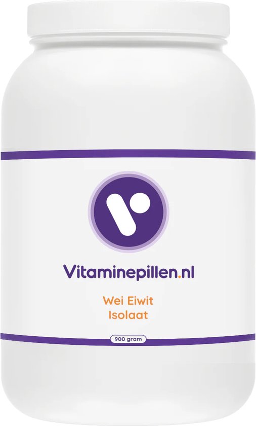 Vitaminepillen.nl | Wei Eiwit Isolaat - Naturel smaak - 900 gram ...