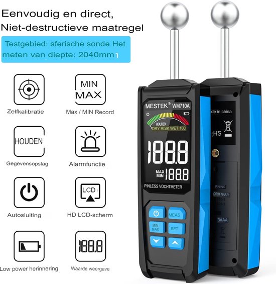 Bouwmaterialen Vochtmeter - Accurate Metingen voor Professionele en ...
