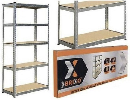 opbergrek metaal H180xL90xB40 MDF houten platen | bol