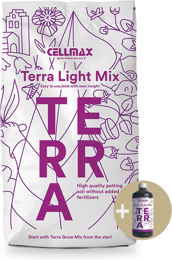 Cellmax Terra Light Mix 50L Potgrond Universeel Light-Bemest + perliet | bol