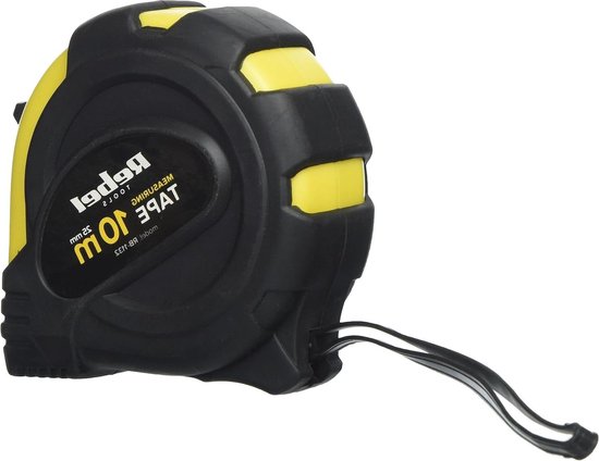 Professioneel robuust meetlint met oprolsysteem 10 m - breedte 25 mm ...