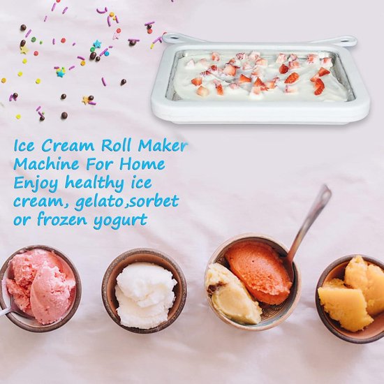 Ice Roll Plate Mini - Gerold Fruit Ijs Machine - Zelfgemaakte Fruit Ijs ...