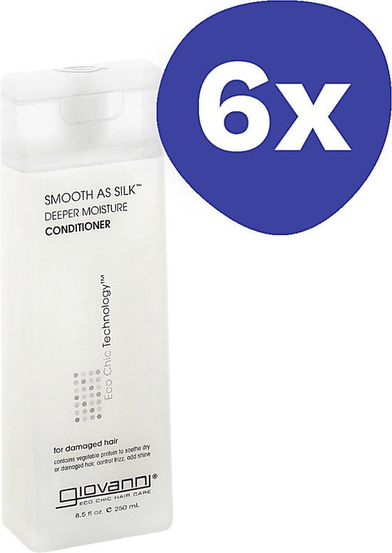 Giovanni Smooth As Silk Deep Moisture Conditioner (beschadigd haar) (6x 250ml) | bol